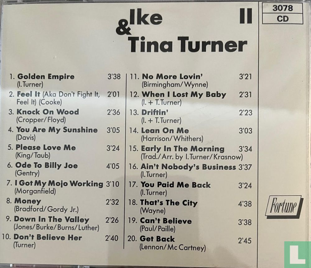 Ike & Tina Turner II CD 3078 (1990) - Ike & Tina Turner - LastDodo