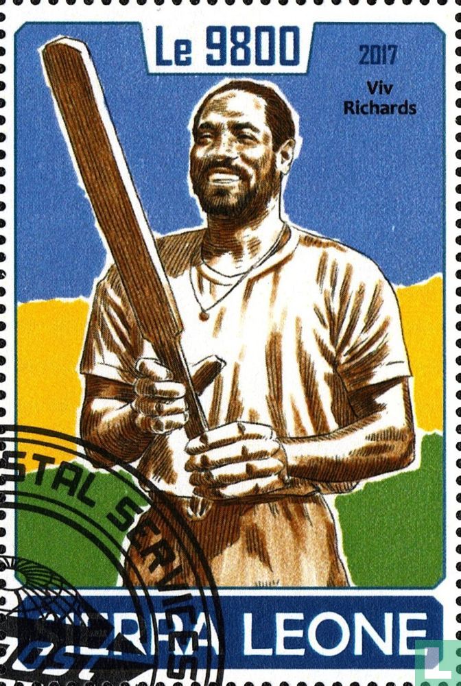 65 years of cricketer Viv Richards 9800 (2017) - Sierra Leone - LastDodo