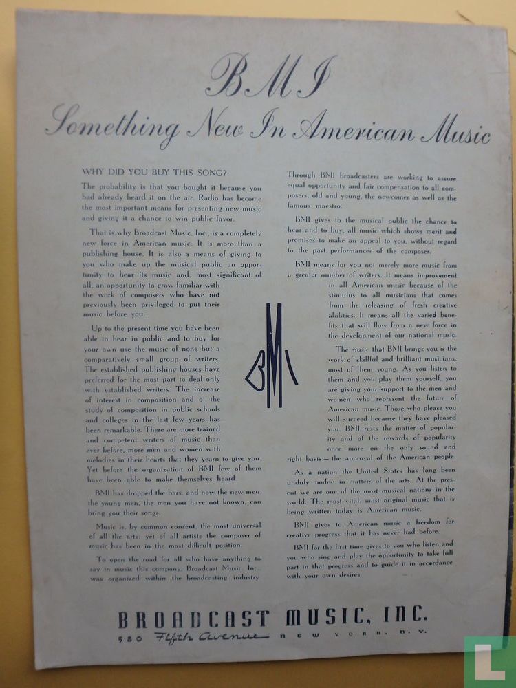 High on a Windy Hill (1940) - Kramer, Alex J. [1903-1998] - LastDodo