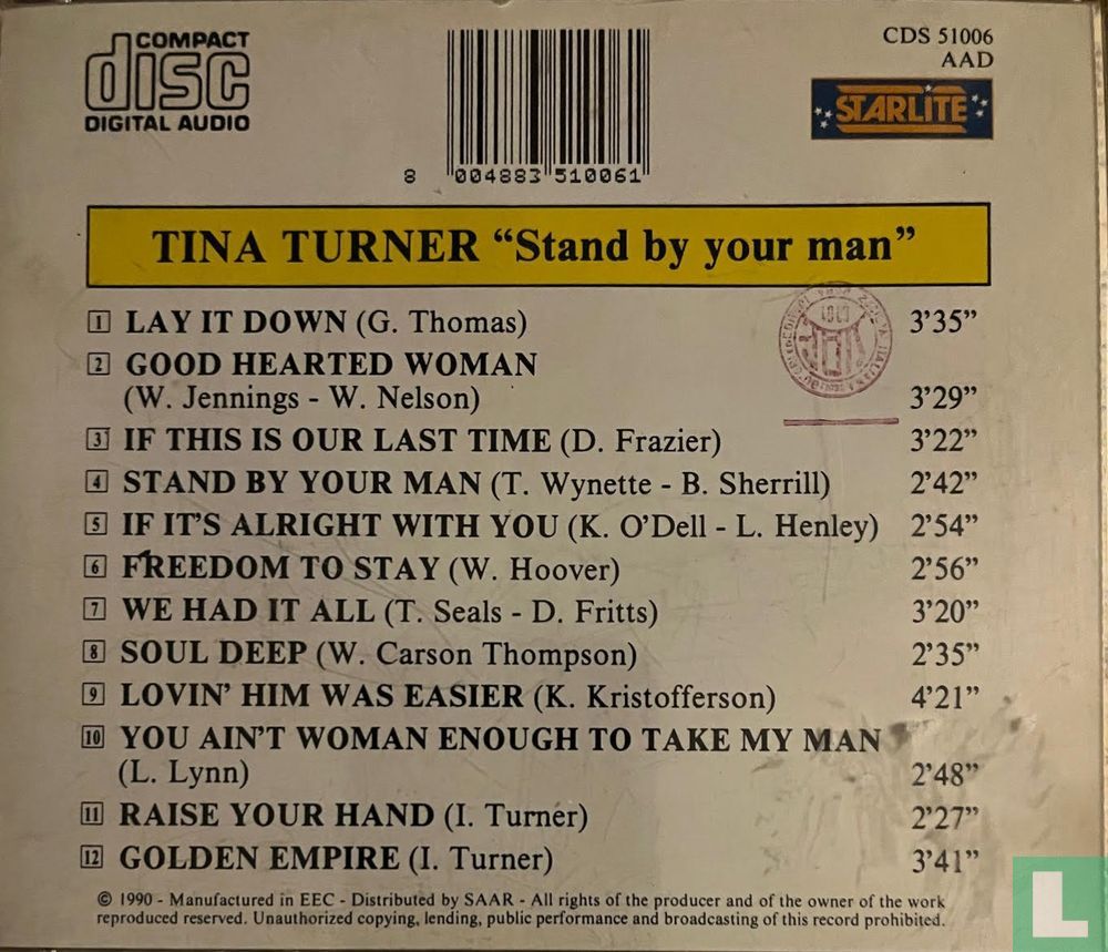 "Stand by your man" CD cds 51006 (1991) - Bullock, Anna Mae - LastDodo