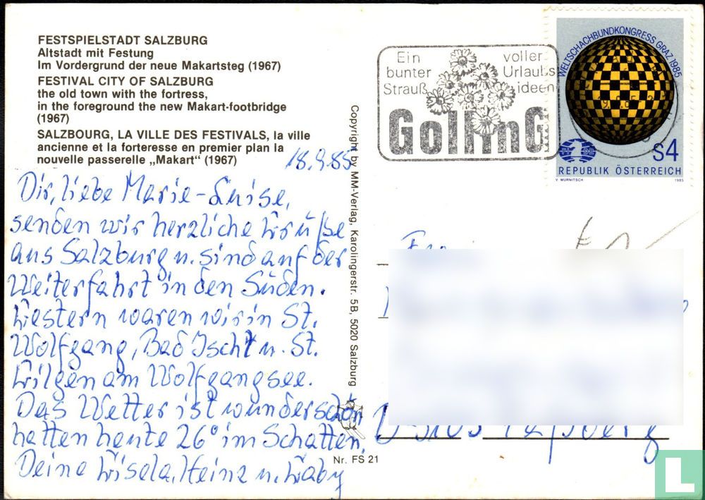 La ville des festivals FS 21 (1985) - Salzburg - LastDodo