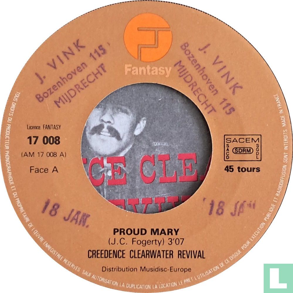 Proud Mary Single F 17008 (1976) - Creedence Clearwater Revival - LastDodo
