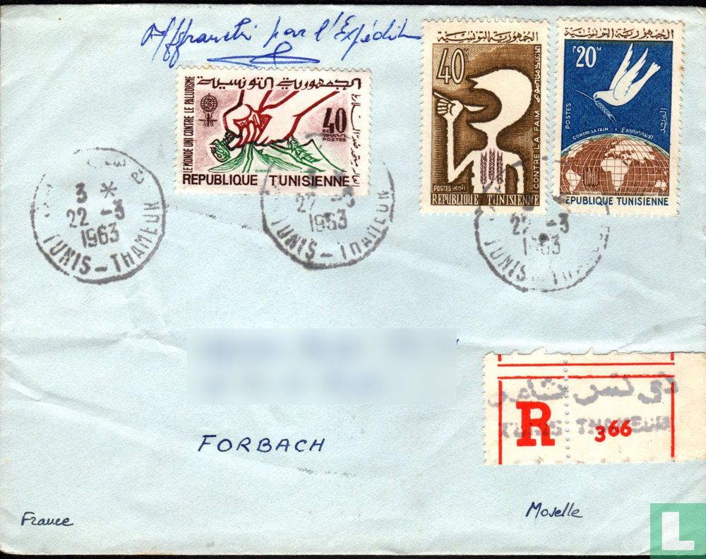 Registered mail (1963) - Envelope - LastDodo