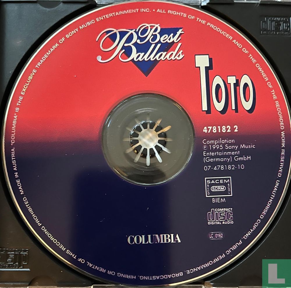 Best Ballads CD 478182 2 (1995) - Toto - LastDodo