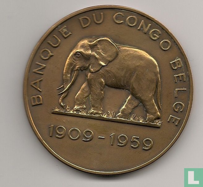 Banque du Congo Belge 1909-1959 (1959) - Commemorative tokens - LastDodo
