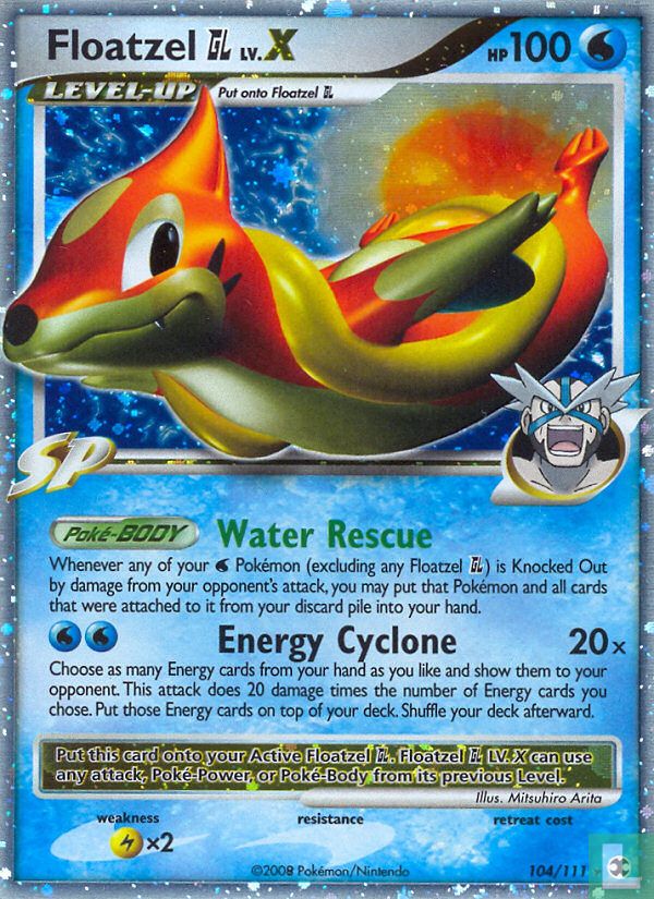 Floatzel GL lv.X - SP 104/111 (2009) - English)2009) Platinum - Rising ...