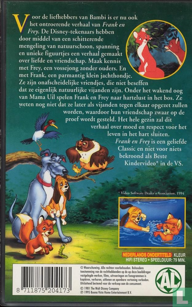 The Fox and the Hound VHS (1995) - VHS video tape - LastDodo