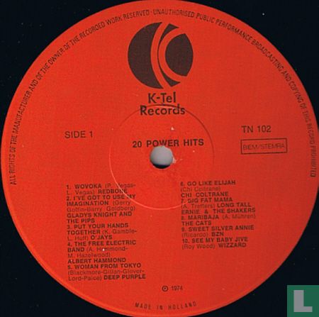 20 Power Hits LP TN 102 (1974) - Diverse artiesten - LastDodo