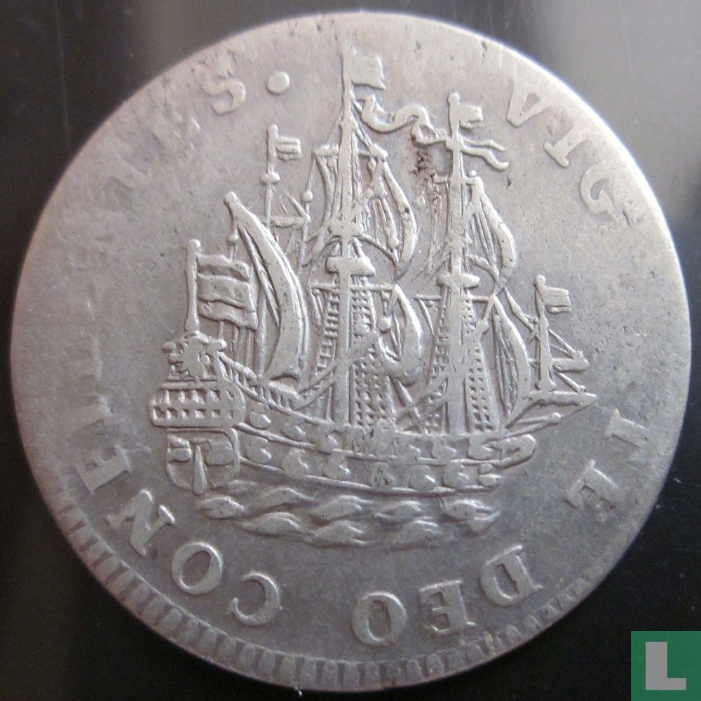 Holland 6 stuiver 1754 (zilver) "Scheepjesschelling" KM# 45 (1754) - Holland - LastDodo