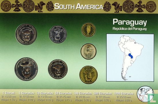 Paraguay combinaison set "Coins of the World" KM# MS (2006) - Paraguay ...