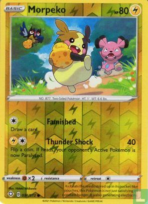 Morpeko (Reversed holo) 036/072 (2021) - English)2021) Sword & Shield ...
