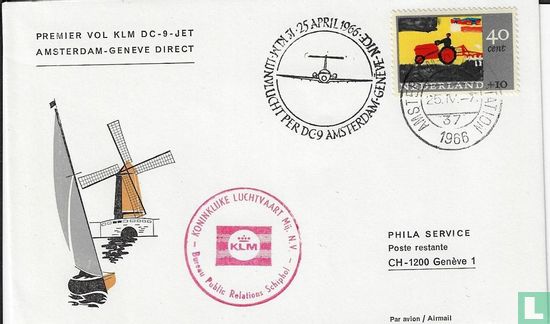 First flight KLM Amsterdam - Geneva (1966) - Netherlands - LastDodo