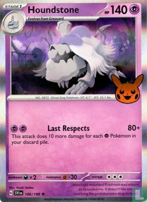 Houndstone 106/198 (2023) - English)2023) Scarlet & Violet - Trick or ...