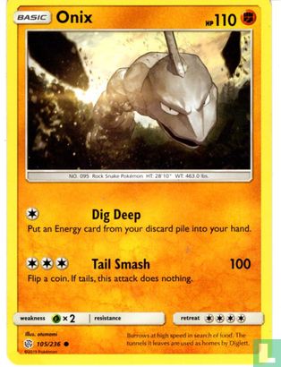 Onix 105/236 (2019) - English)2019) Sun & Moon - Cosmic Eclipse - LastDodo