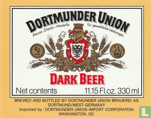 Dortmunder Union Dark beer - Dortmunder Union Brauerei - LastDodo