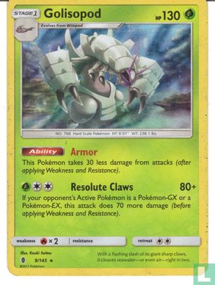 Golisopod 009/145 (2017) - English)2017) Sun & Moon - Guardians Rising ...