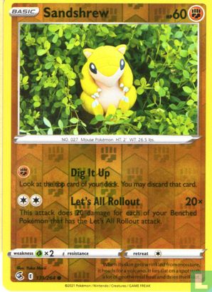 Sandshrew (reversed holo) 131/264 (2021) - English)2021)Sword & Shield ...