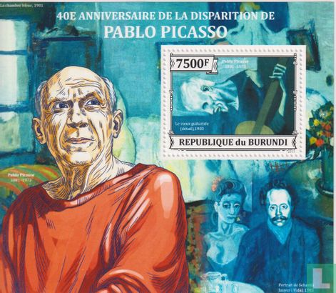 40th anniversary of the death of Pablo Picasso 7500 (2013) - Burundi ...