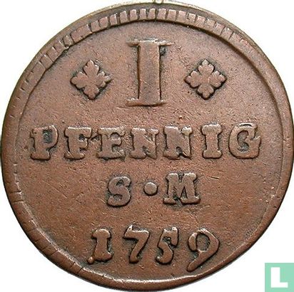 Mainz 1 pfennig 1759 (type 1) KM# 294 (1759) - Mainz - LastDodo