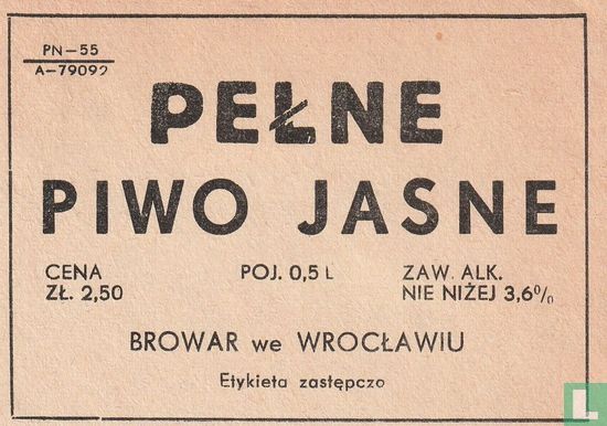 Piwo jasne pelne - Piastowski Browar, Wroclaw - LastDodo