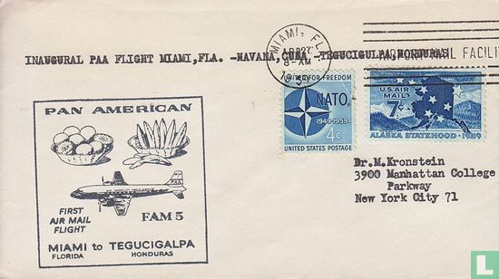 First flight Miami - Tegucigalpa (1959) - United States of America ...