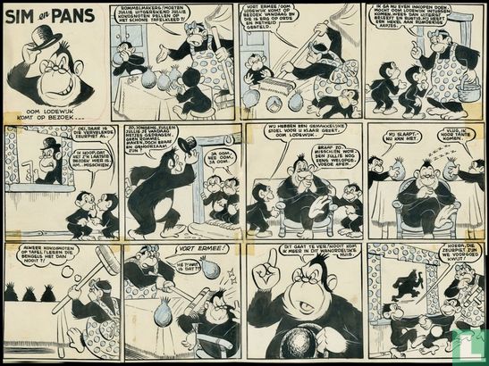Sim and Pan's Uncle Louis comes to visit (1949) - Lensen, Wim - LastDodo