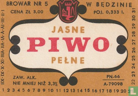 Piwo jasne pelne - Browar Bedzin - LastDodo